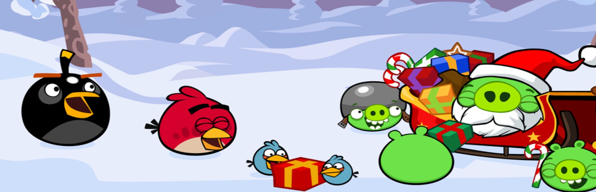 Angry Birds Seasons Christmas Wallpaper